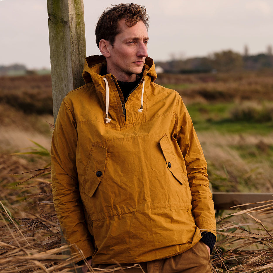 The Hooded Smock - Mustard – yarmouthoilskins